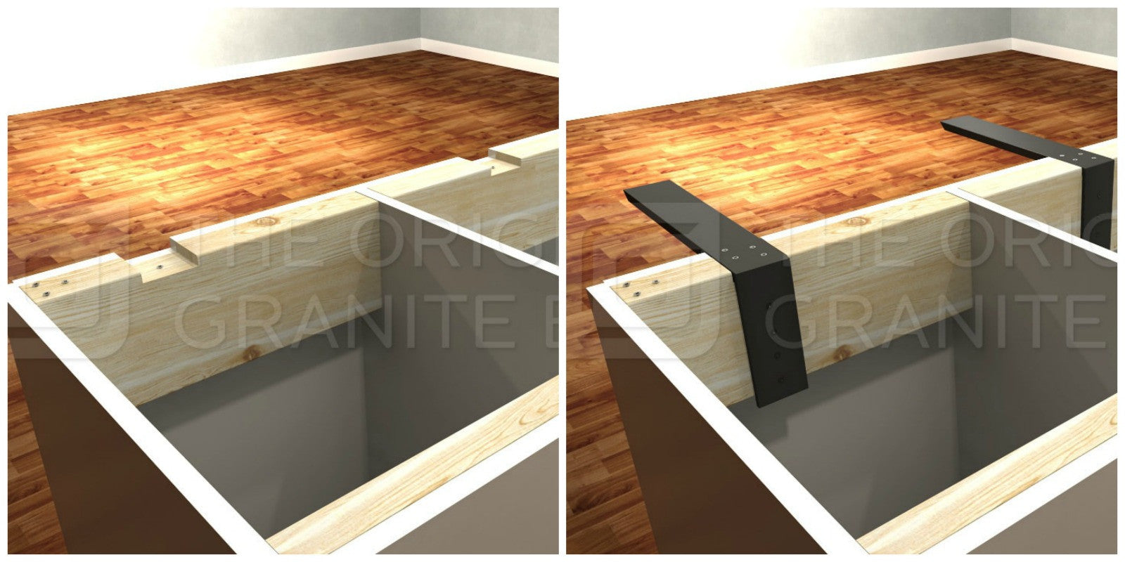 Cabinet Brackets - The Original Granite Bracket
