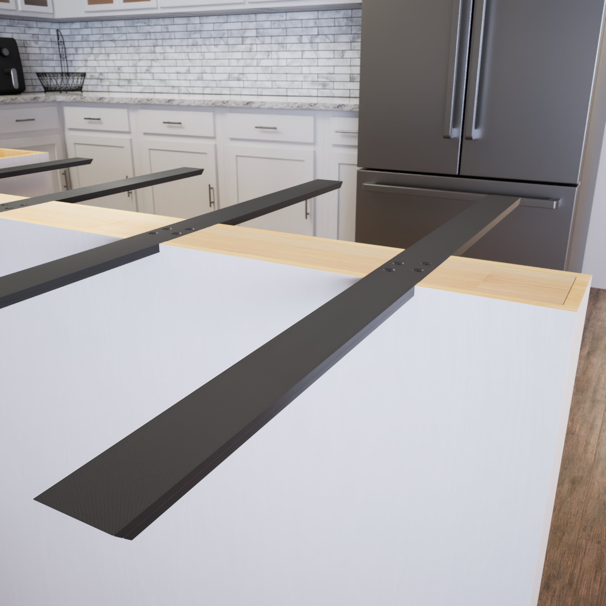 The Original™ Carbon Fiber Flat Wall Countertop Support Bracket with C ...