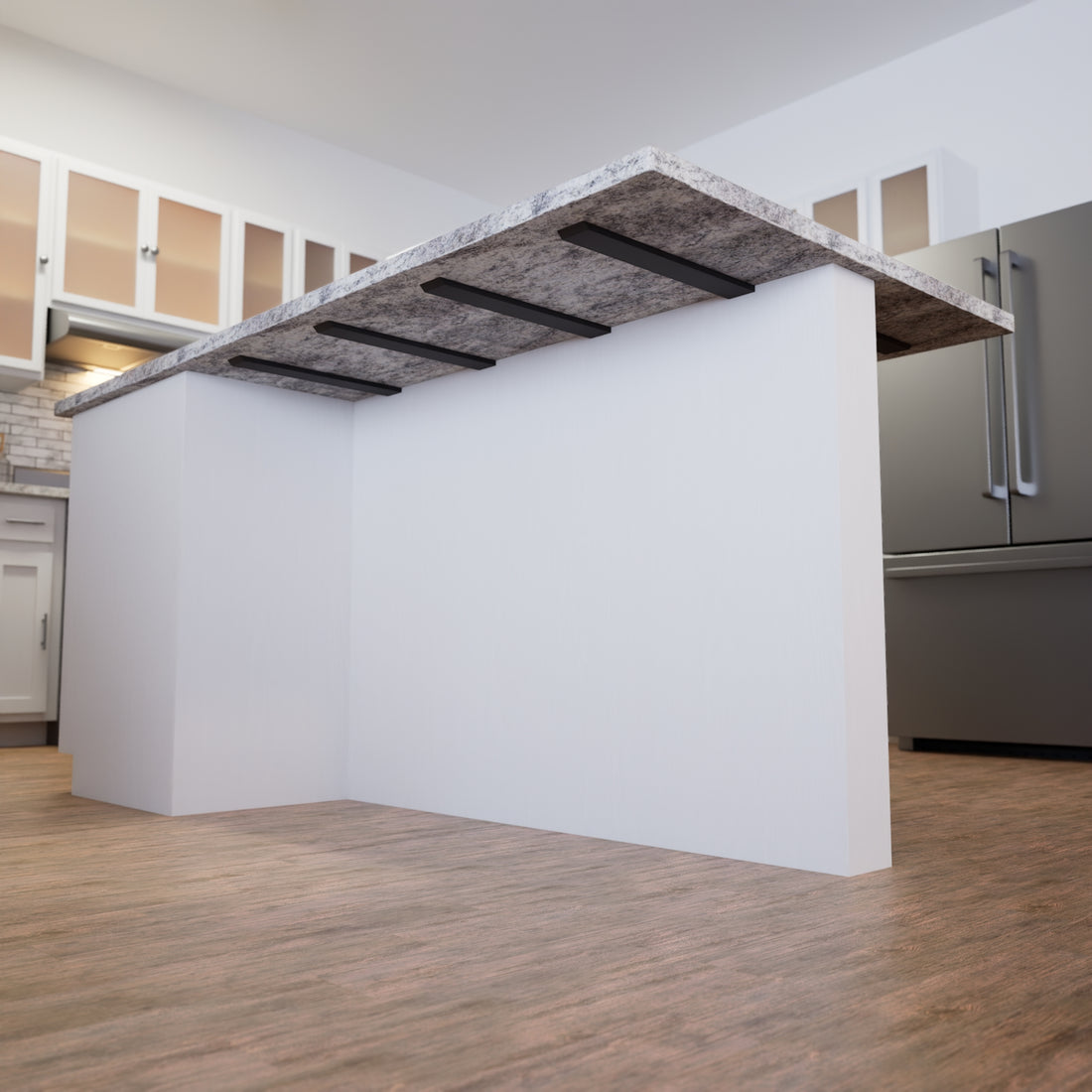 The Original™ Carbon Fiber Flat Wall Countertop Support Bracket with C ...