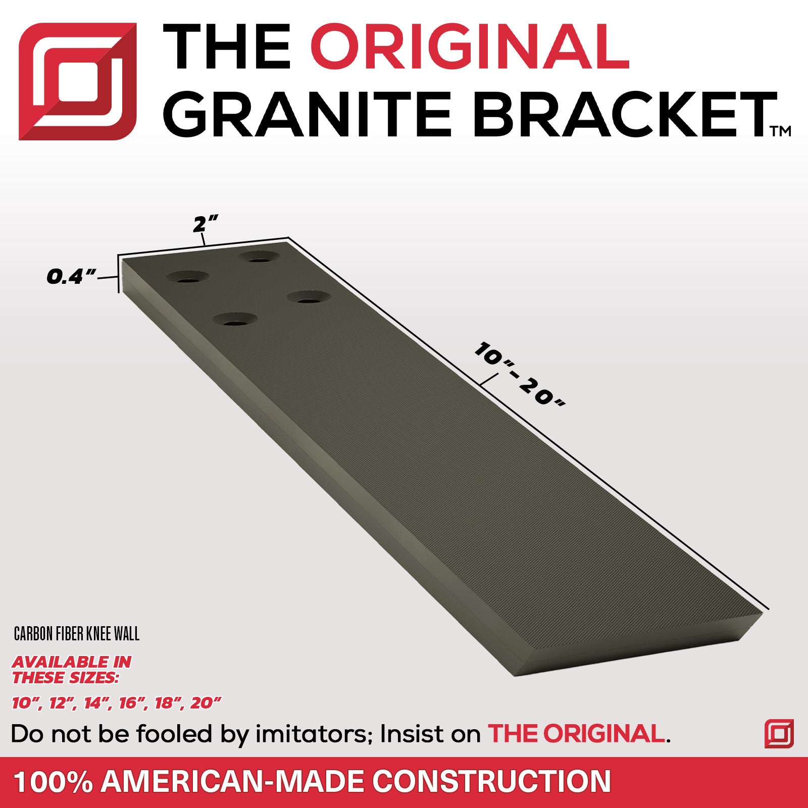 Carbon Fiber Brackets | Knee Wall Support Bracket with CarbonBar - The ...