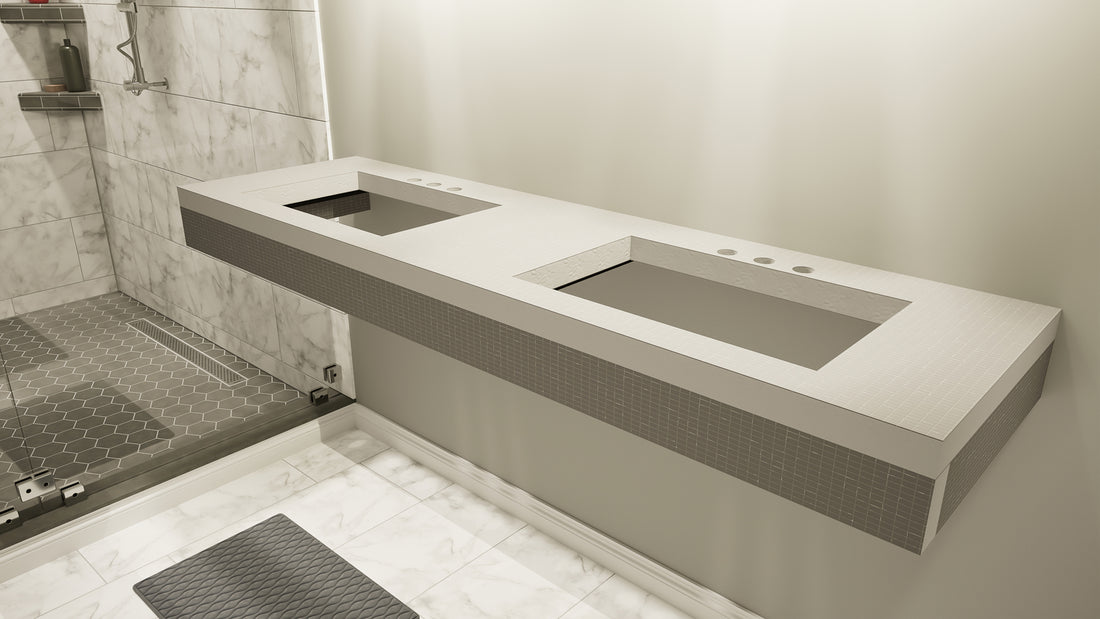 Floating Shower Bench/Vanity Kits and Accessories - The Original ...