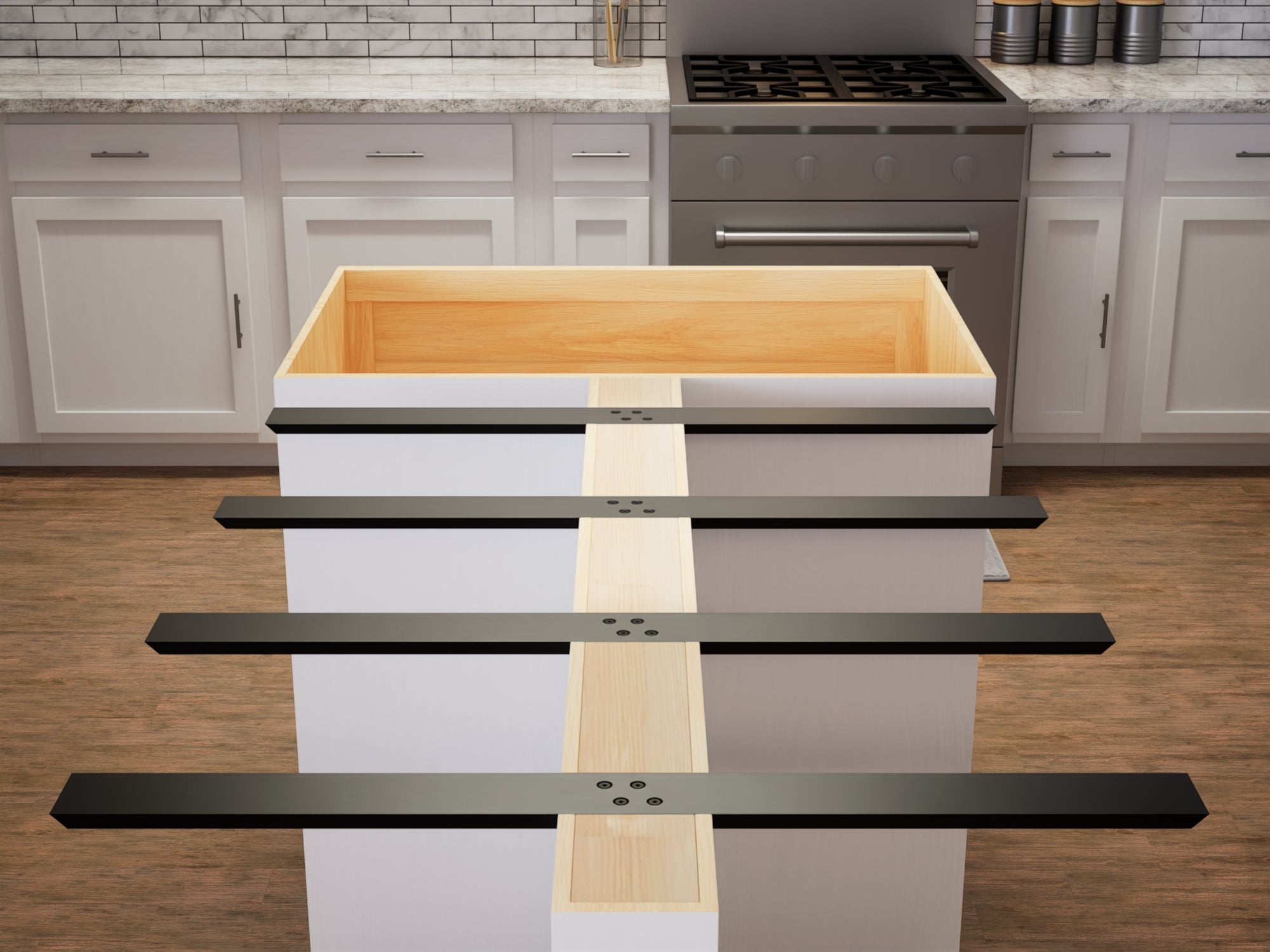 Flat Wall Countertop Support Bracket | Original Granite Bracket - The ...