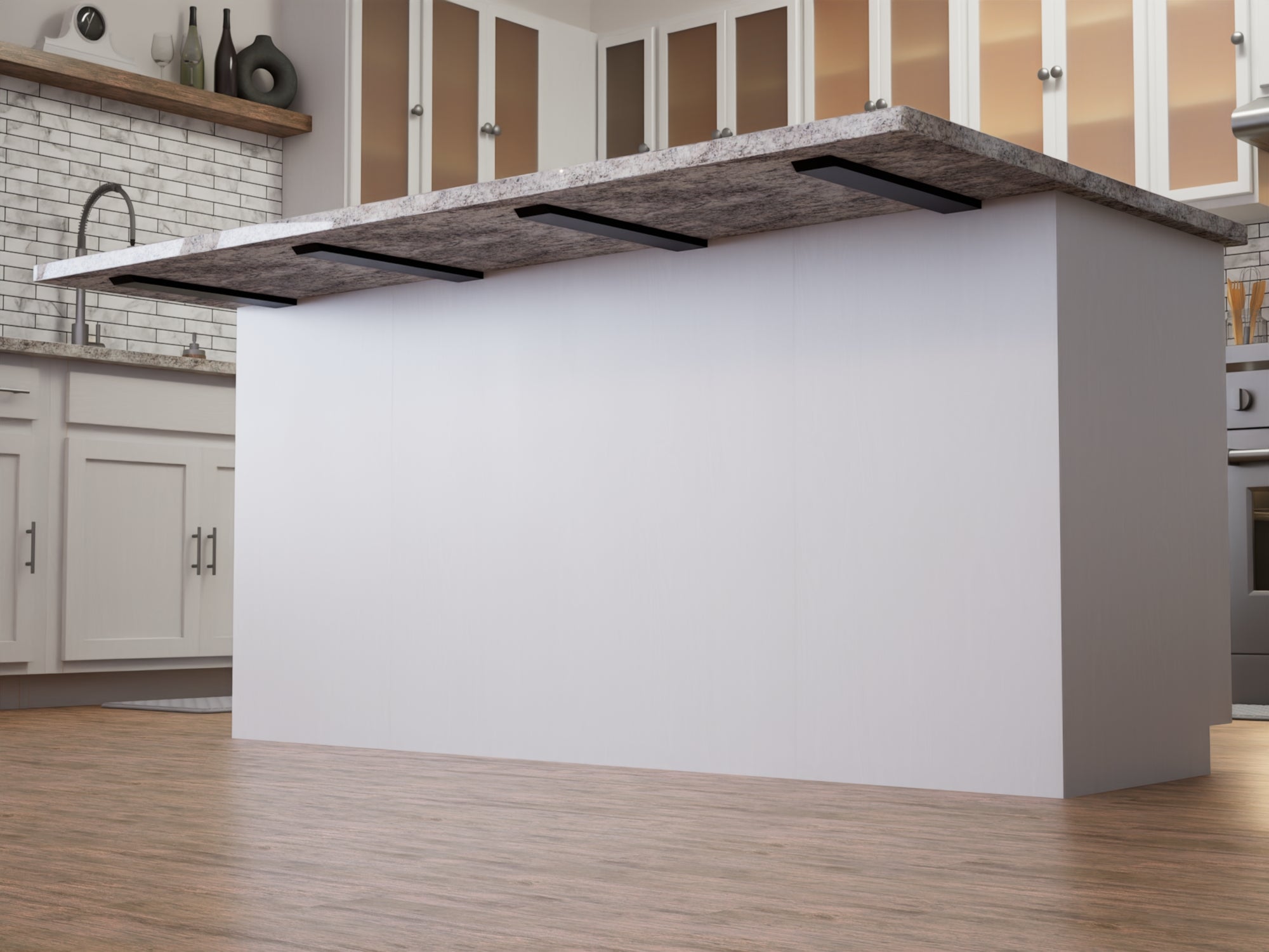 Hidden Island Support Bracket | Invisible Countertop Overhang Support ...
