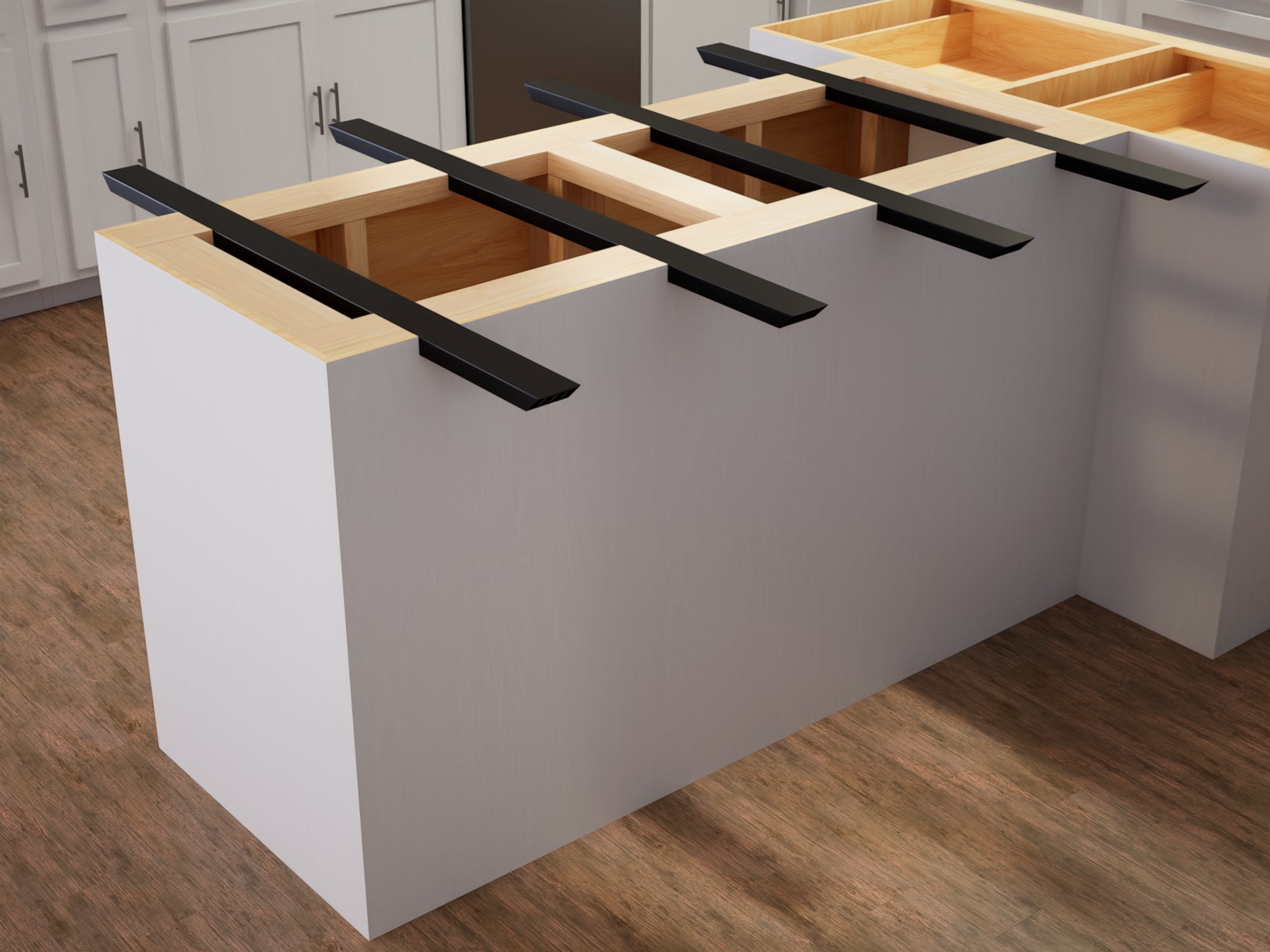 Industrial 1 inch Double Sided Island Support Bracket | Original ...