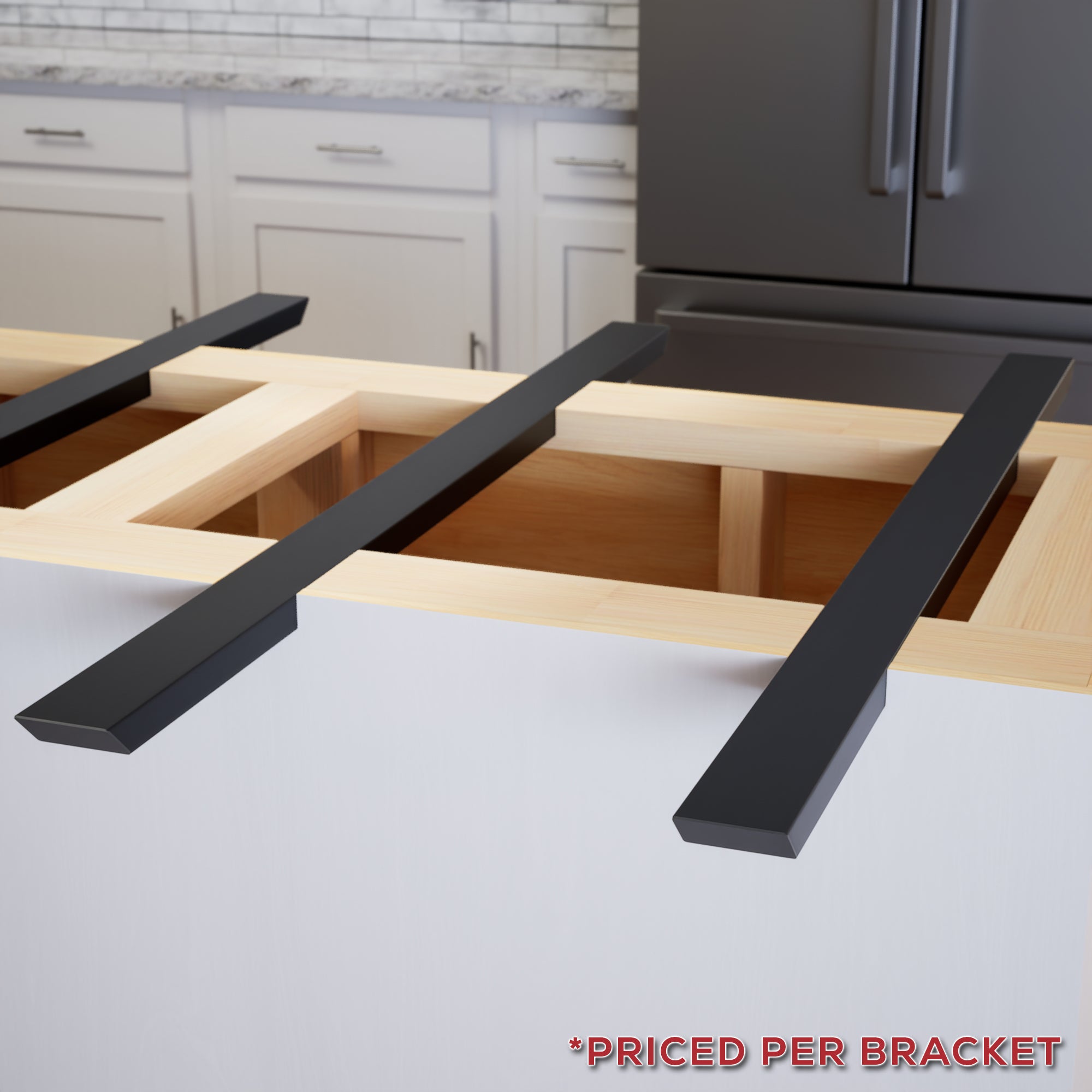 Industrial 1 inch Double Sided Island Support Bracket | Original ...