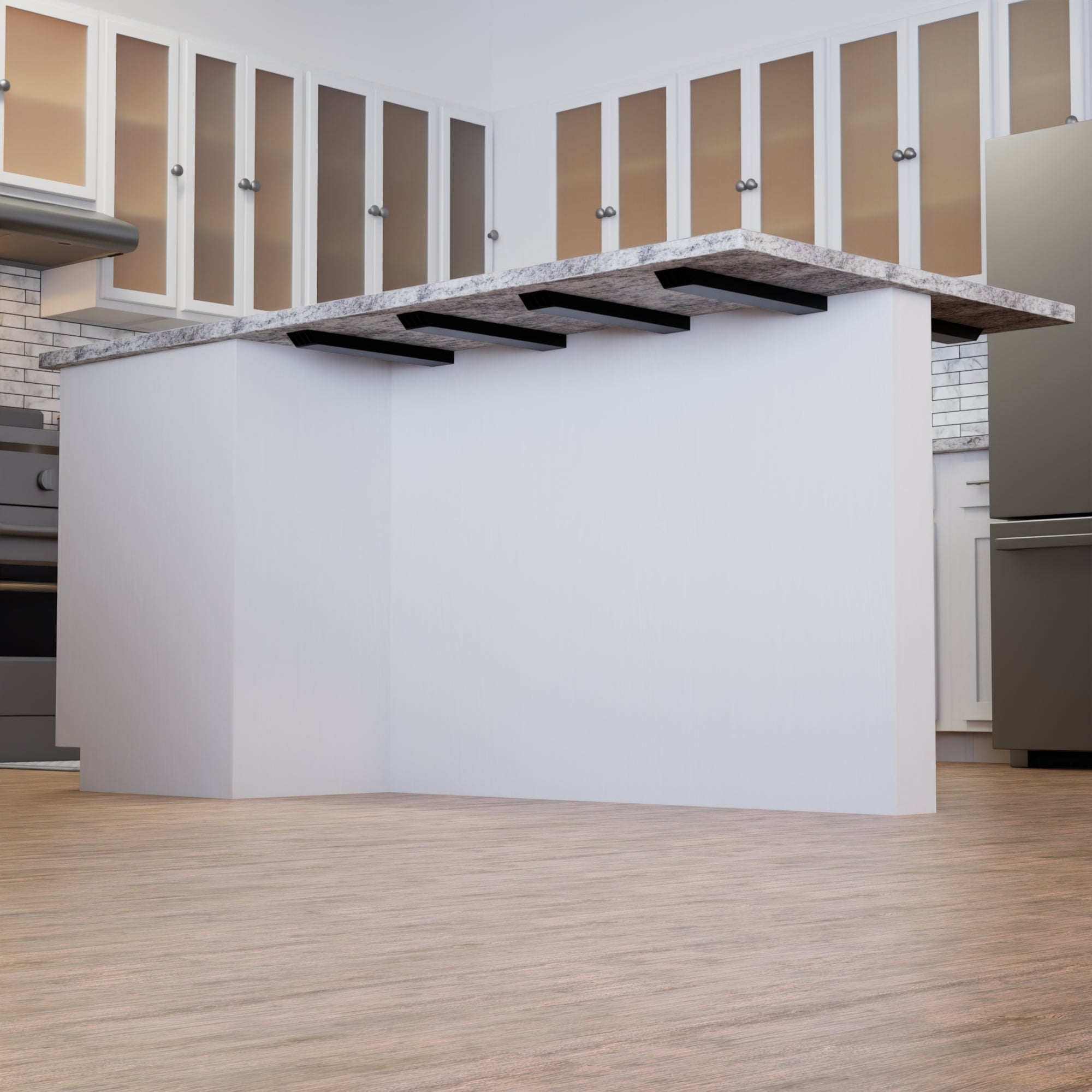 Need to support a Kitchen Countertop where the Countertop is Balanced ...