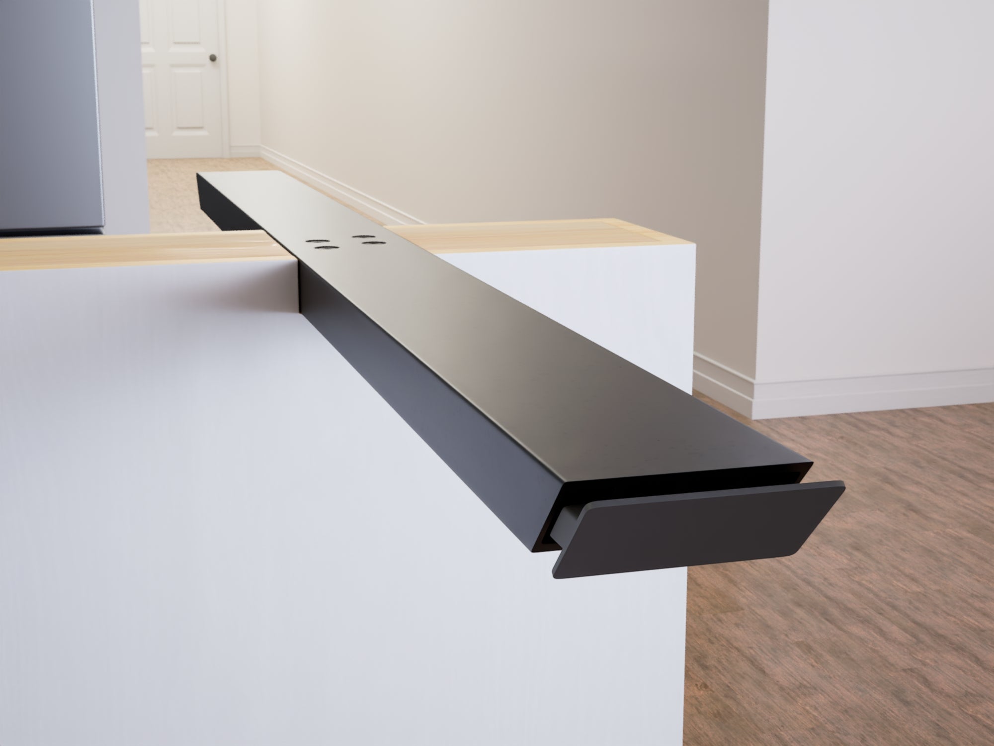 Industrial 1 inch Flat Wall Countertop Support Bracket | Original ...