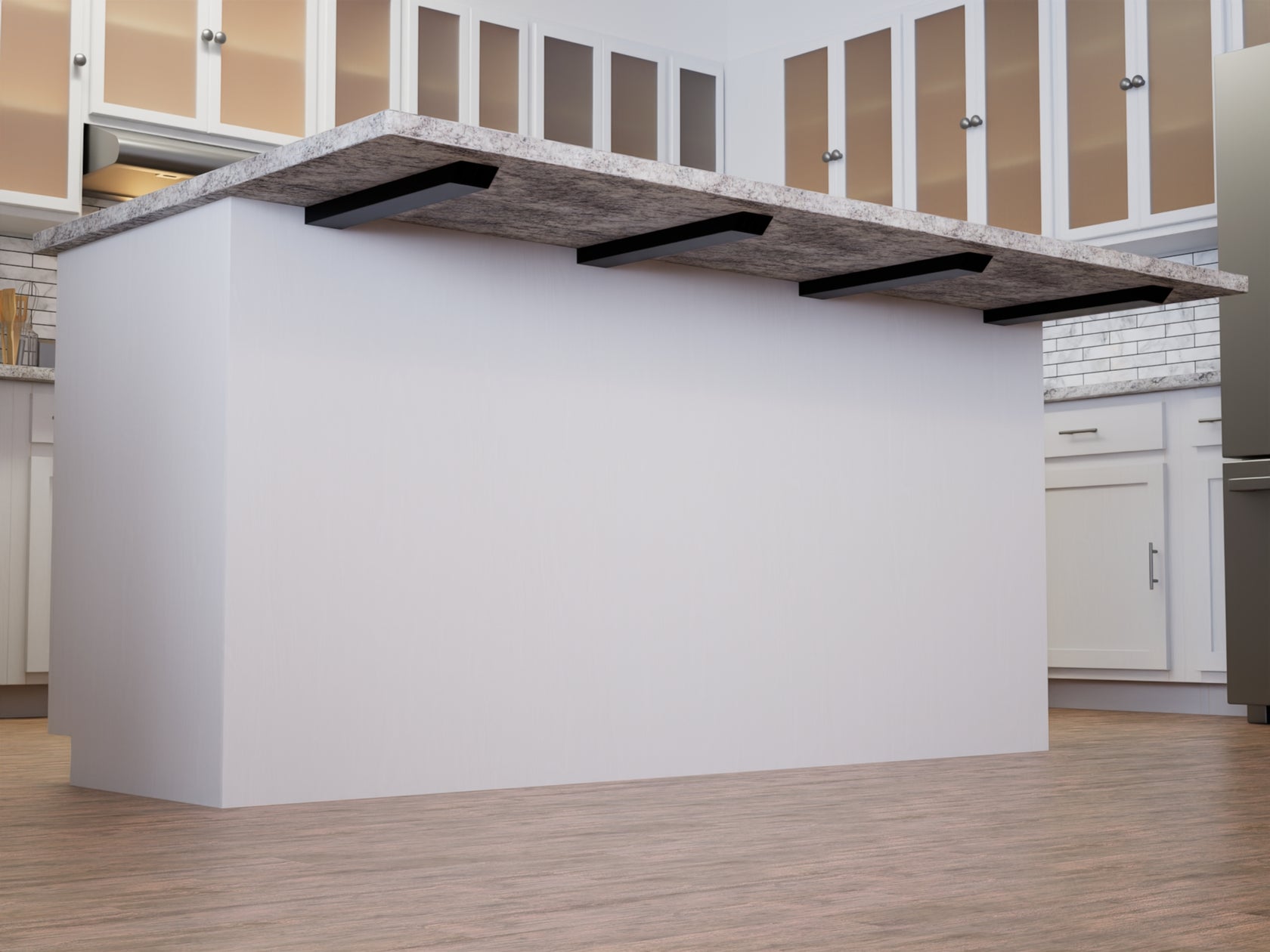 1 inch Hidden Island Support Bracket® | Heavy Duty Countertop Support ...