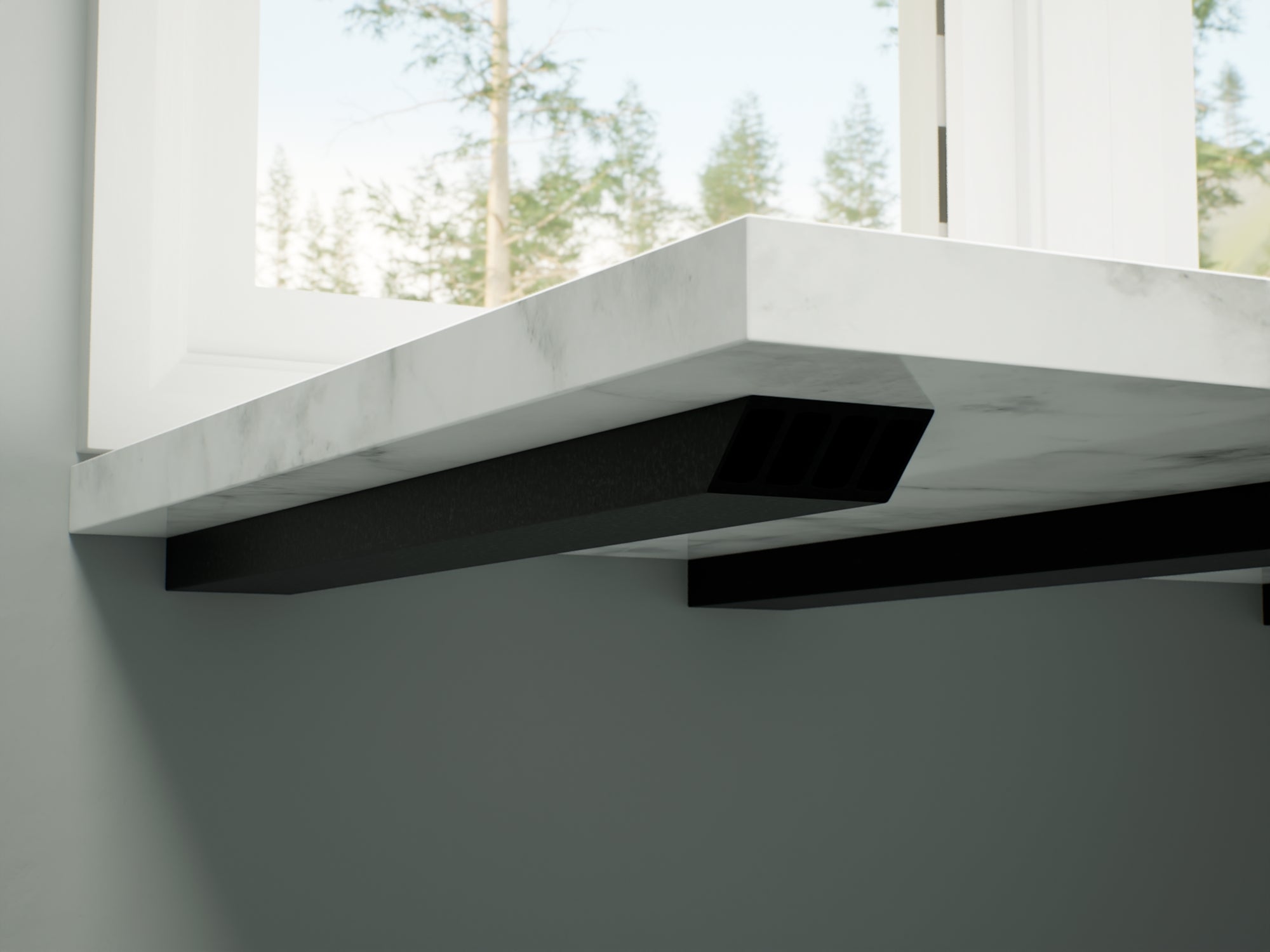 1 inch Side Wall Free Hanging Shelf Bracket | Heavy-Duty Concealed ...