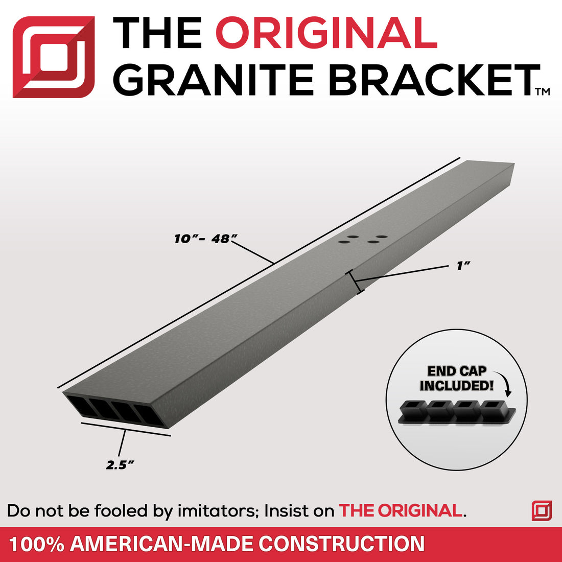 Flat Wall Countertop Support Bracket | Original Granite Bracket - The ...