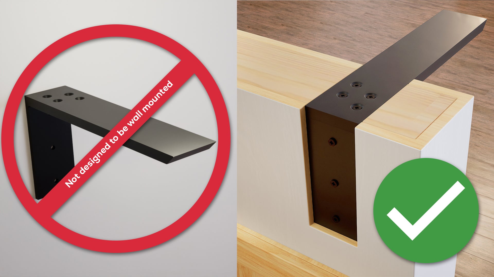 1 inch L Bracket Countertop Support® | Heavy-Duty Aluminum Support ...