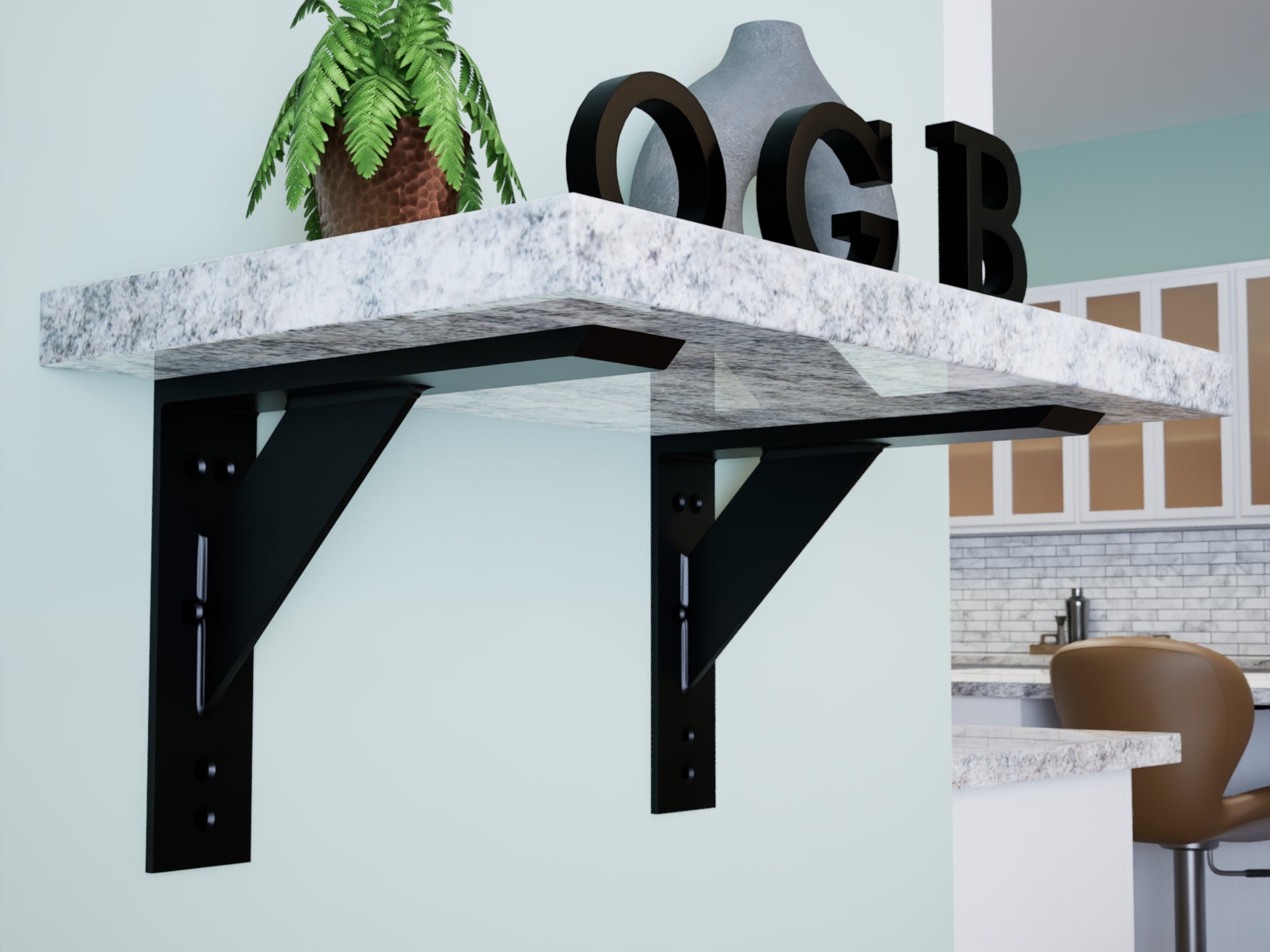 Large Shelf Bracket for Floating Shelves, Desks, and Countertops | OGB ...