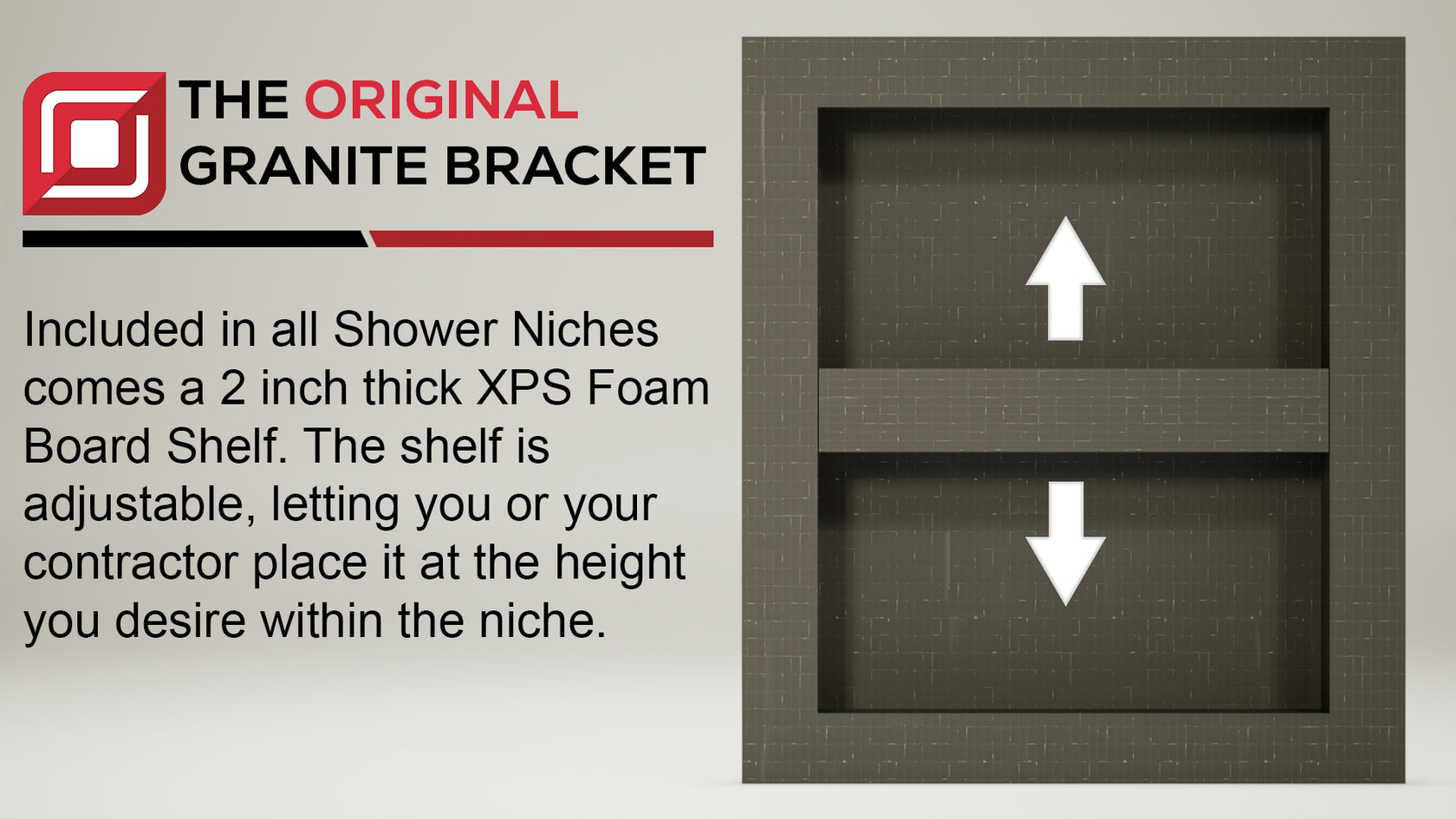 Shower Niches | The Original Shower Niche - The Original Granite Bracket