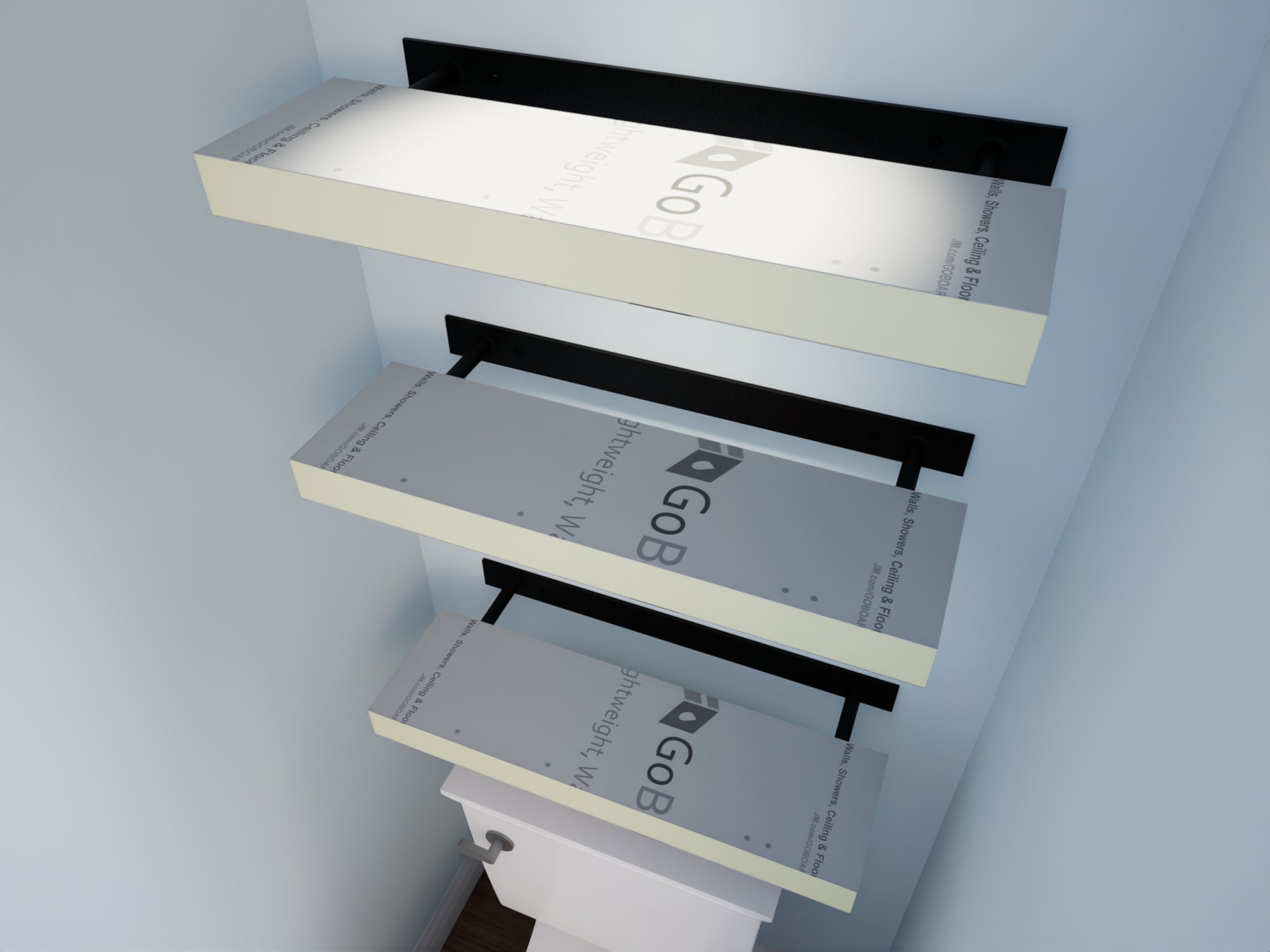 Floating Shelf Brackets | Ready-to-Tile Free Floating Shelf - The ...
