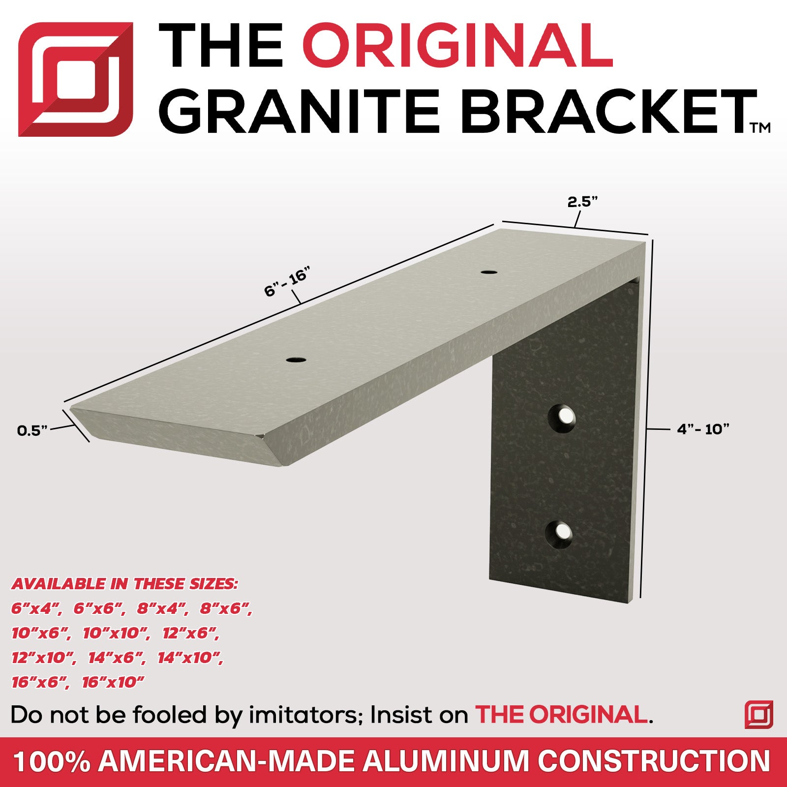 Regular Wood Shelf Bracket | Shelf Brackets | Original Granite Bracket ...