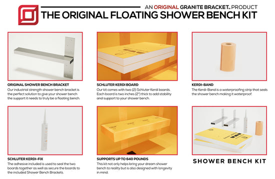 Original Floating Shower Bench Kit­ with Waterproof Board | Contact Us ...