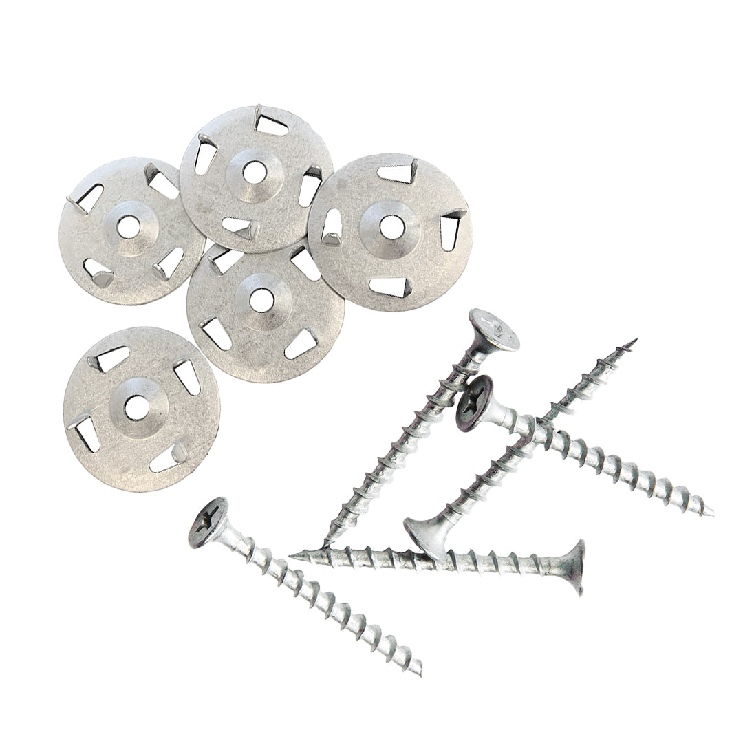 wedi® Screws 1⅝" [Pack of 100] & wedi® Galvanized Tab Washers 1¼" (32m ...