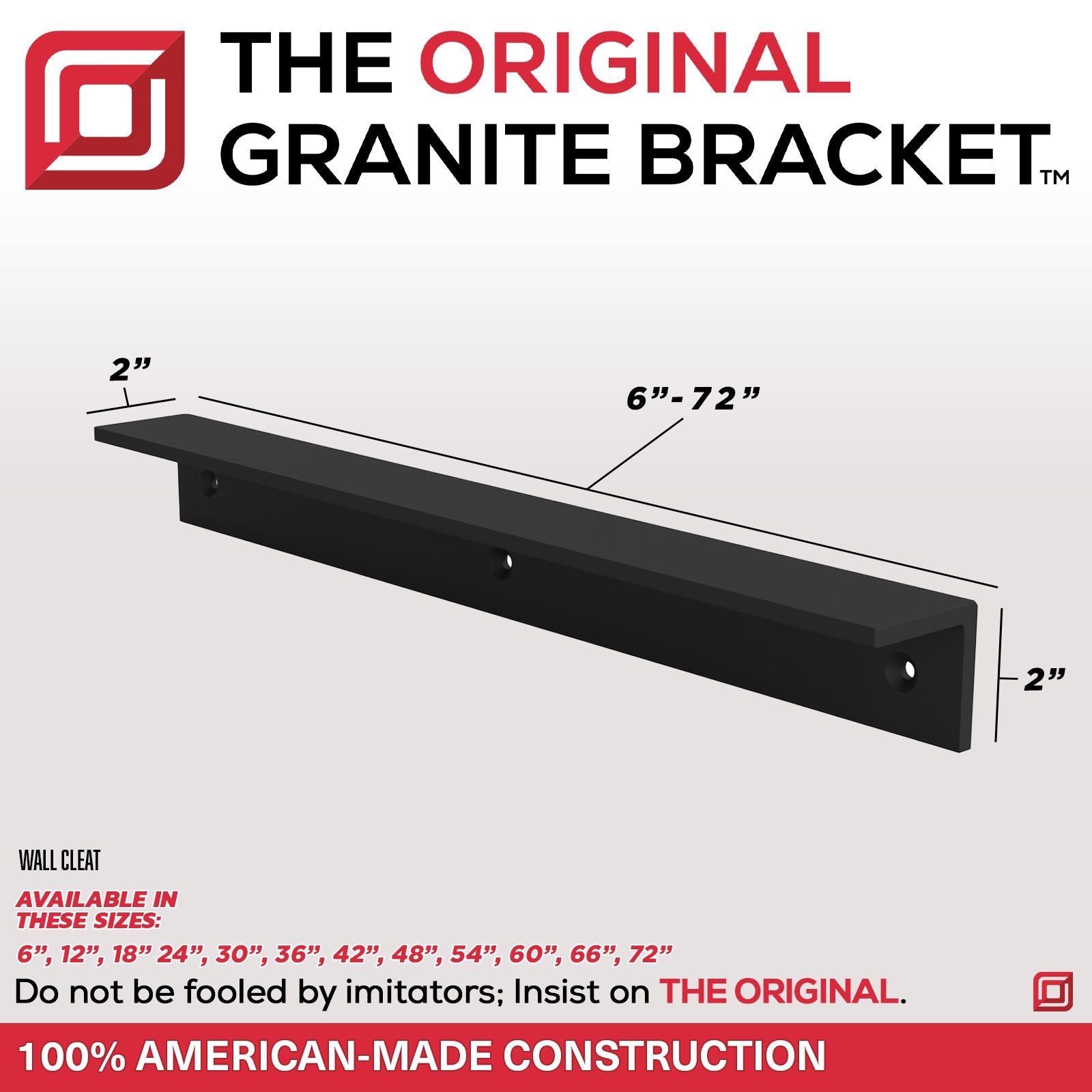 Wall Cleat Countertop Support Bracket | Contact Orginal Granite Bracket ...