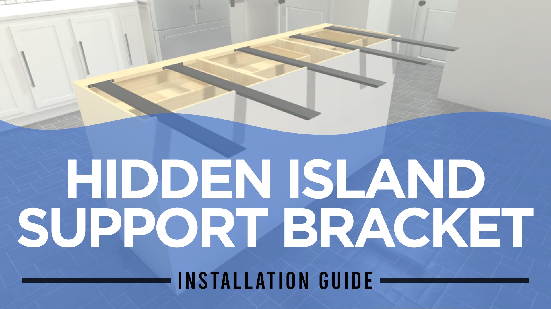 Hidden Island Support Bracket | Invisible Countertop Overhang Support ...