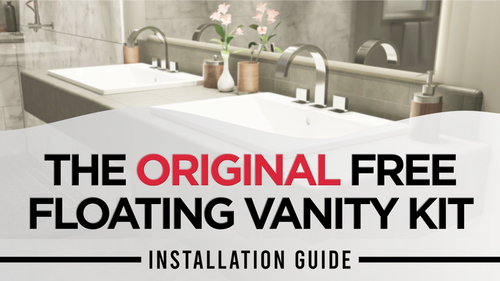 The Original Floating Bathroom Vanity Kit™ with GoBoard® & Original Va ...